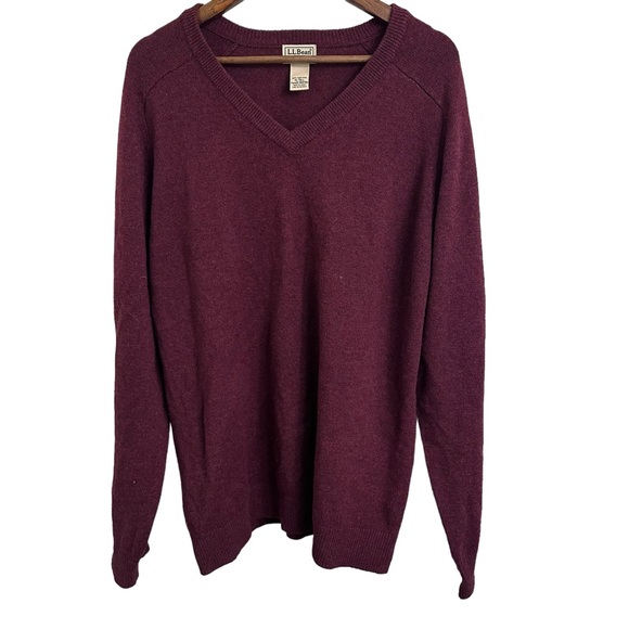 L.L. Bean | Sweaters | Ll Bean V Neck Sweater 0 Lambs Wool Mens Size Xl ...